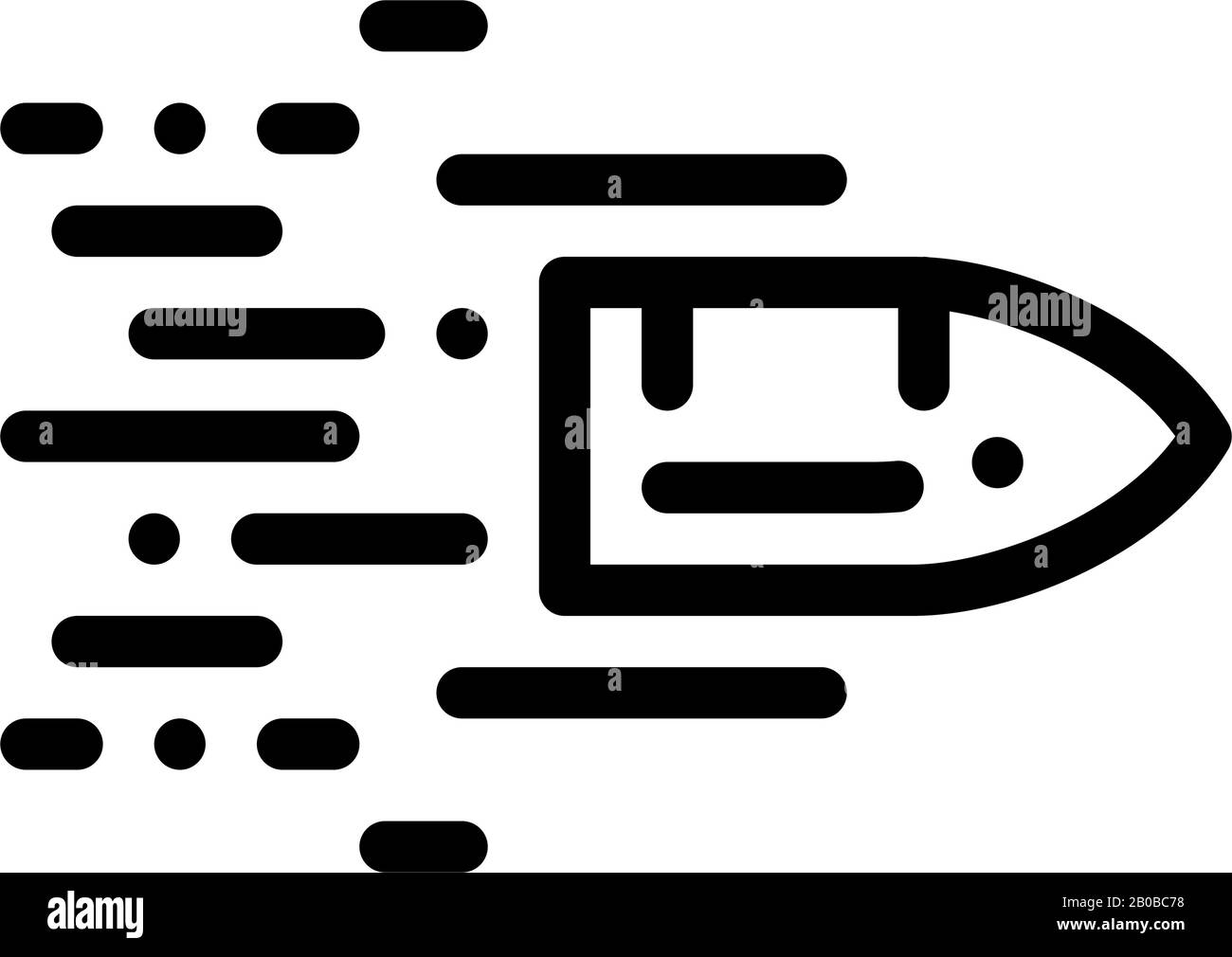 Flying Bullet Icon Vector Outline Illustration Stock Vector Image & Art ...