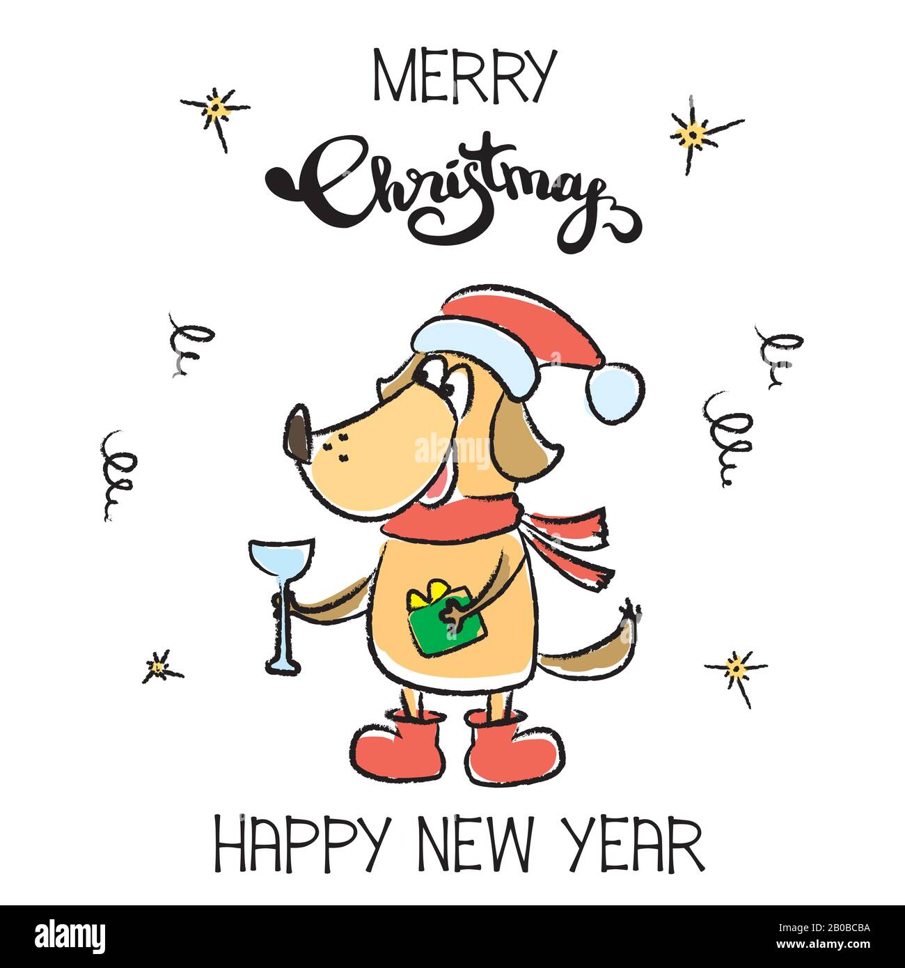 Festive banner cute dog Stock Vector Images - Alamy