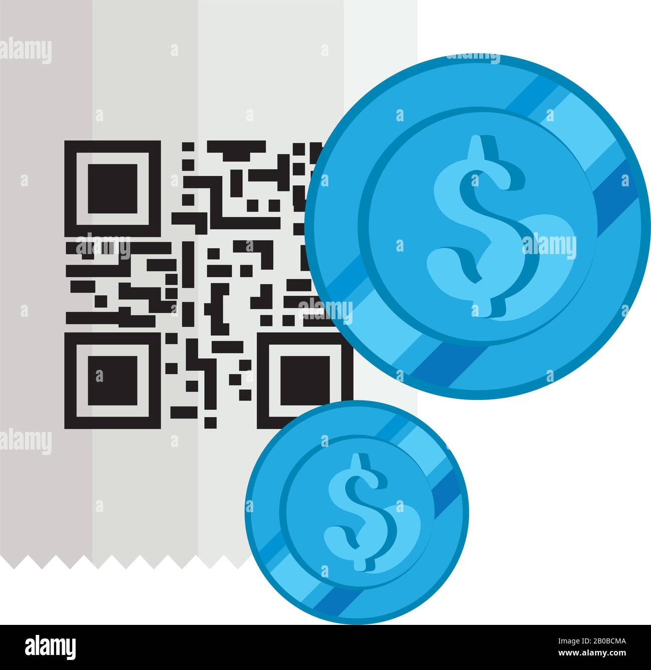 classic qr code with coins isolated icon Stock Vector Image & Art - Alamy