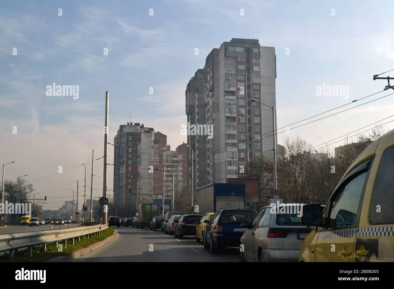 Busy road in Sofia city, the capital of Bulgaria Stock Photo - Alamy