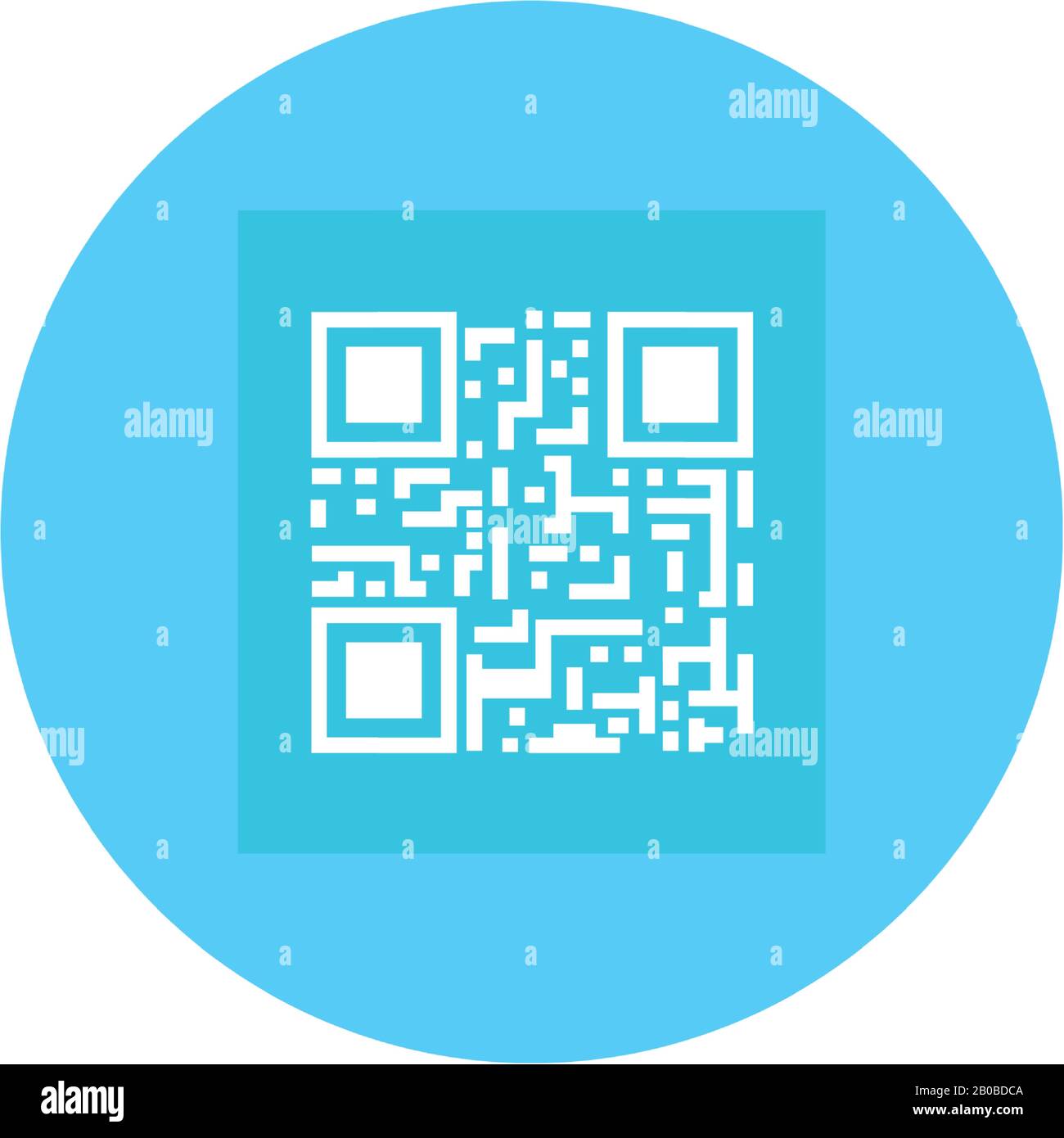 classic qr code in frame circular Stock Vector Image & Art - Alamy