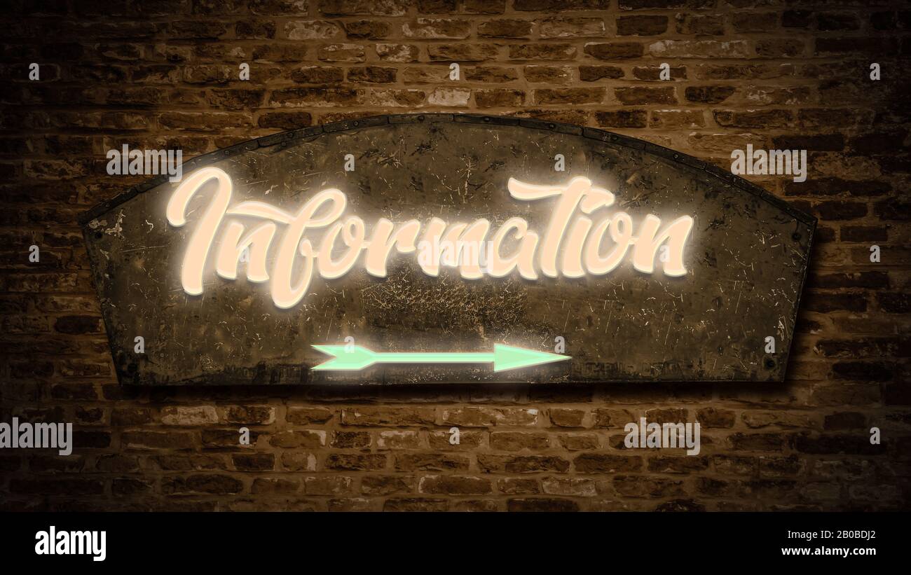 Street Sign the Direction Way to Information Stock Photo - Alamy