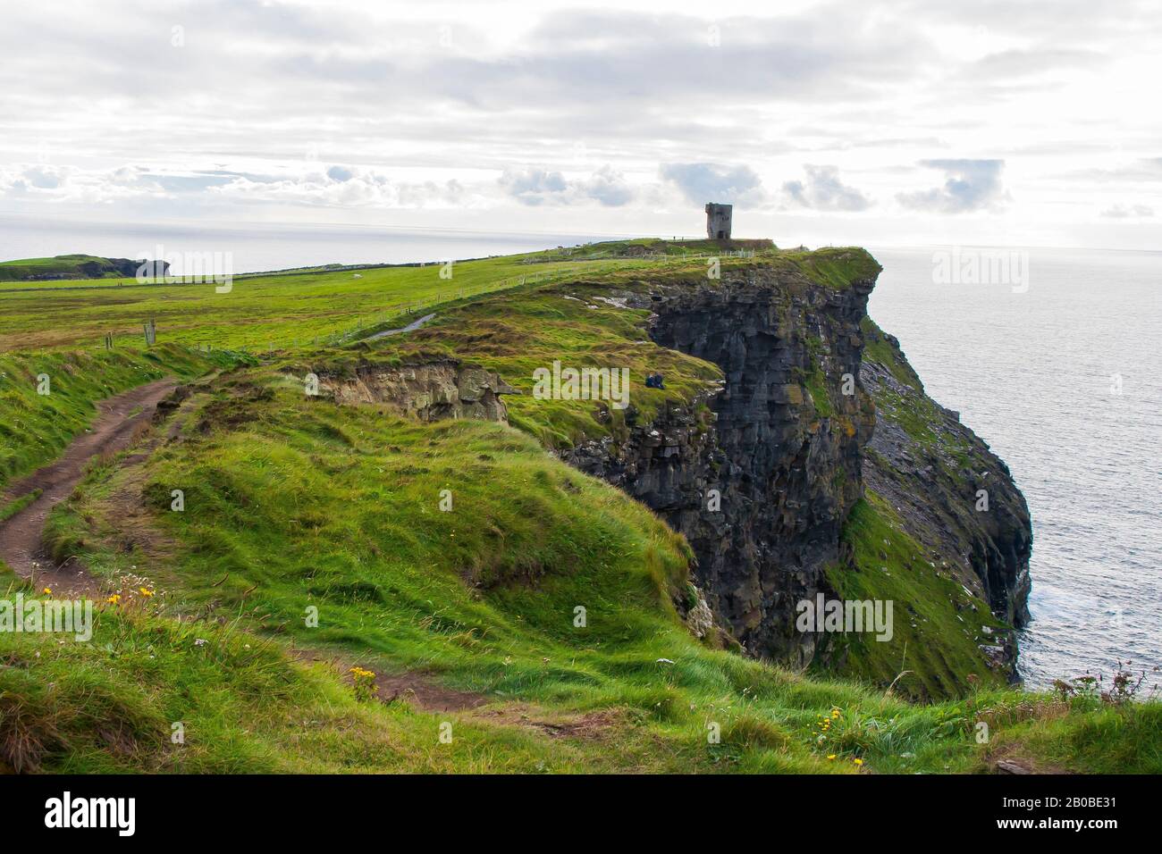 The dirt track at the Cliffs of Moher in Co Clare on the West of ...