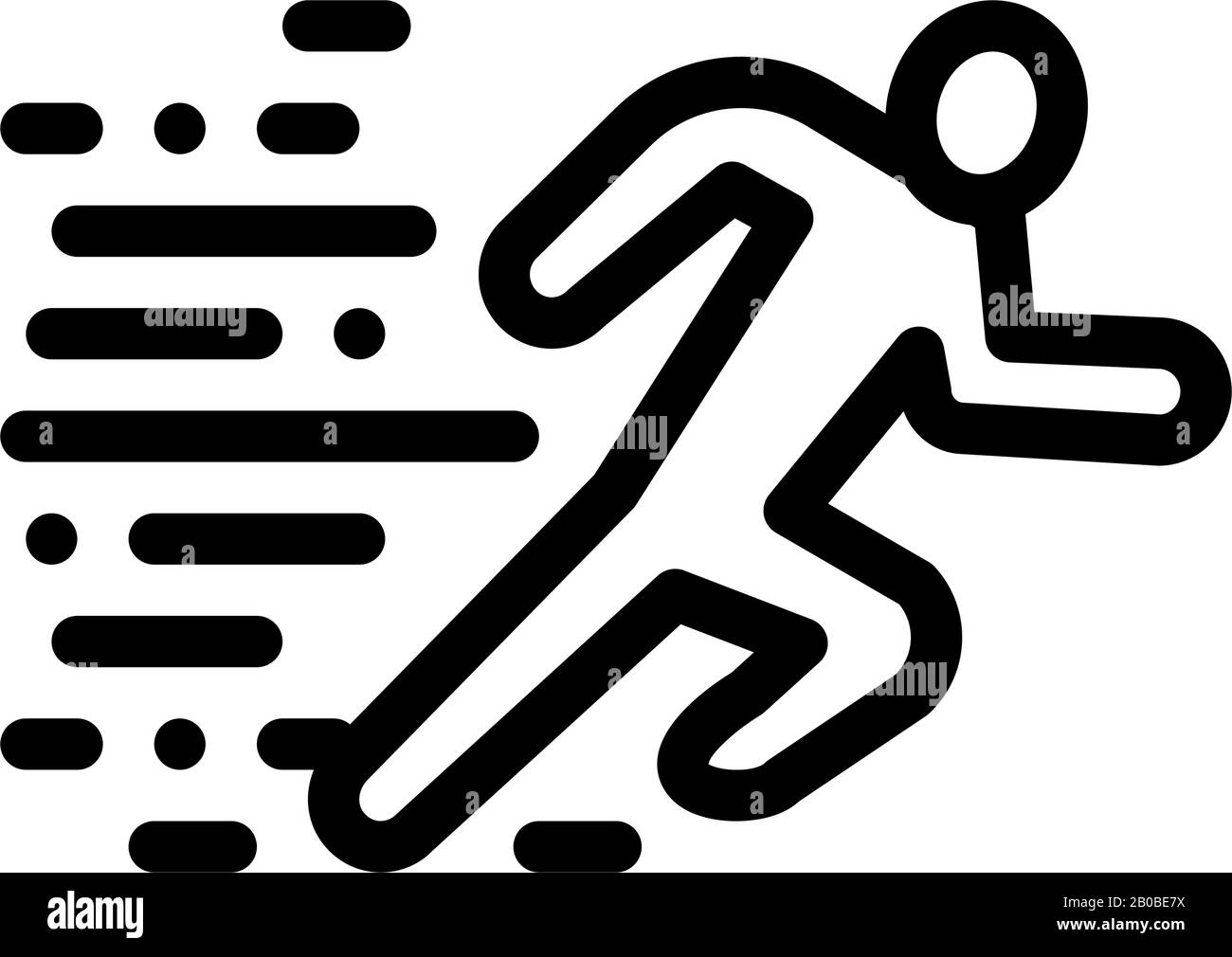 Running Human Icon Vector Outline Illustration Stock Vector Image & Art ...