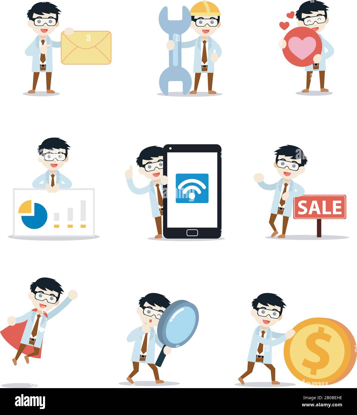 Scientists coat Cut Out Stock Images & Pictures - Alamy