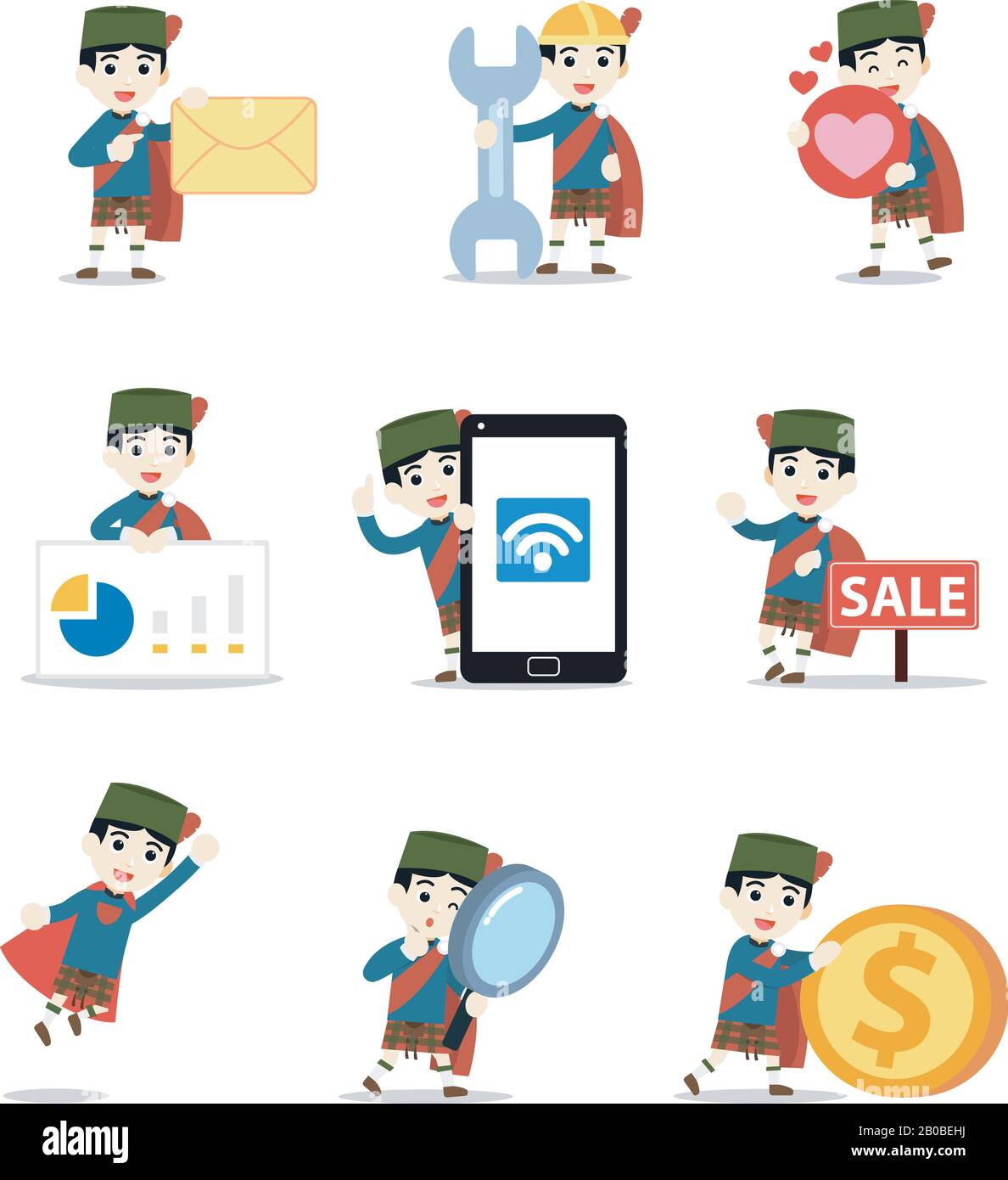 Scottish hero Stock Vector Images - Alamy