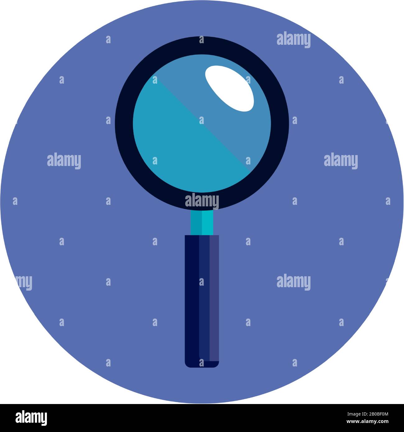 magnifying glass in frame circular Stock Vector Image & Art - Alamy