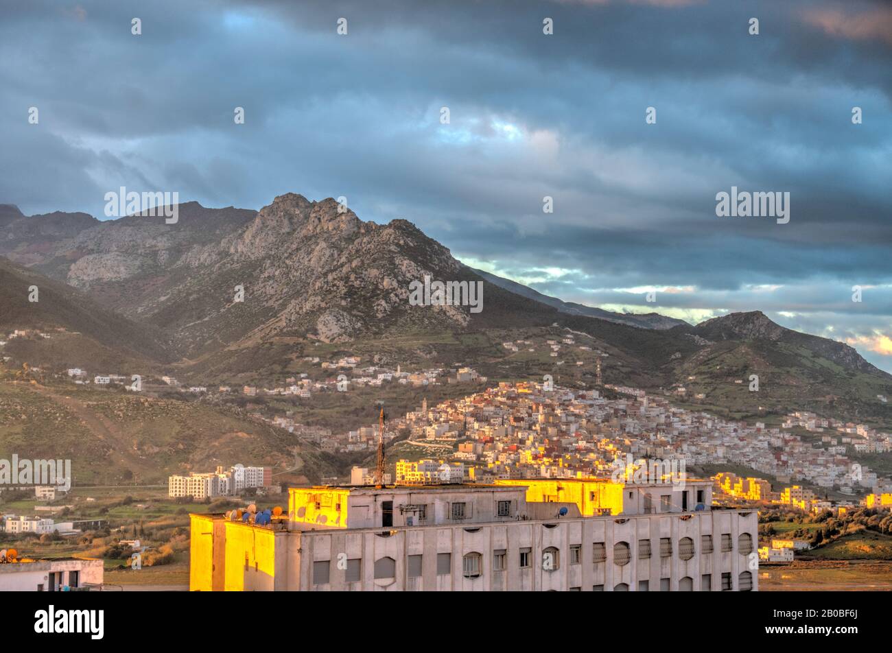Tetouan cityscape with the Rif Mountains, Morocco Stock Photo - Alamy