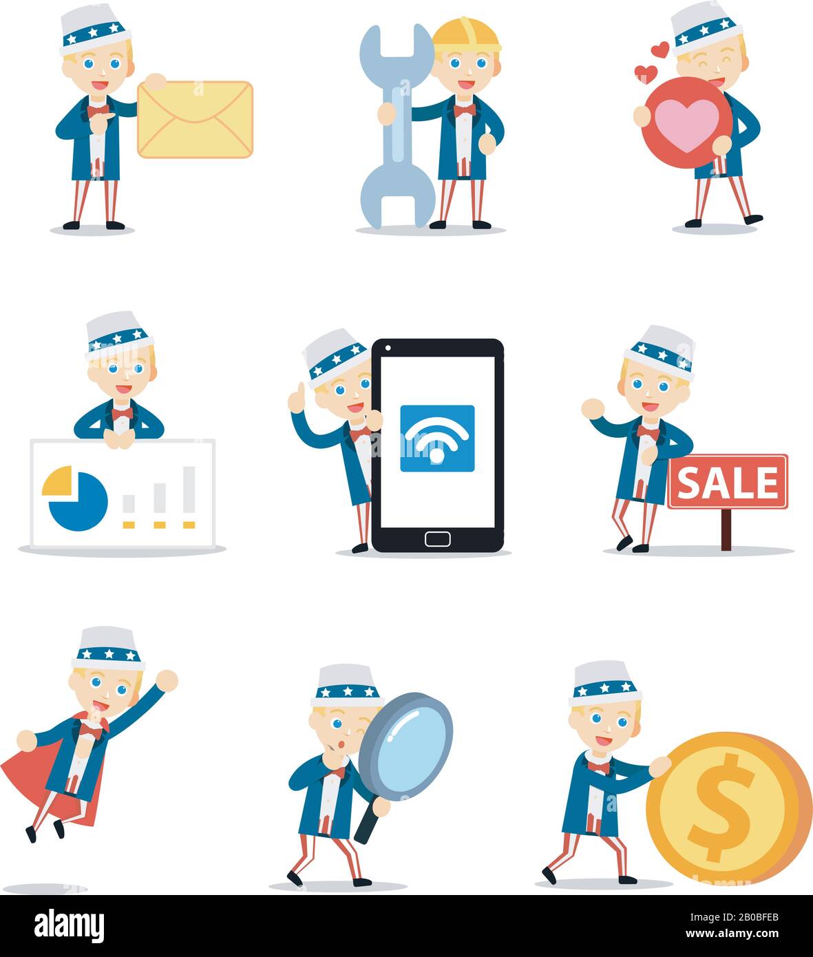 Uncle sam character hi-res stock photography and images - Alamy