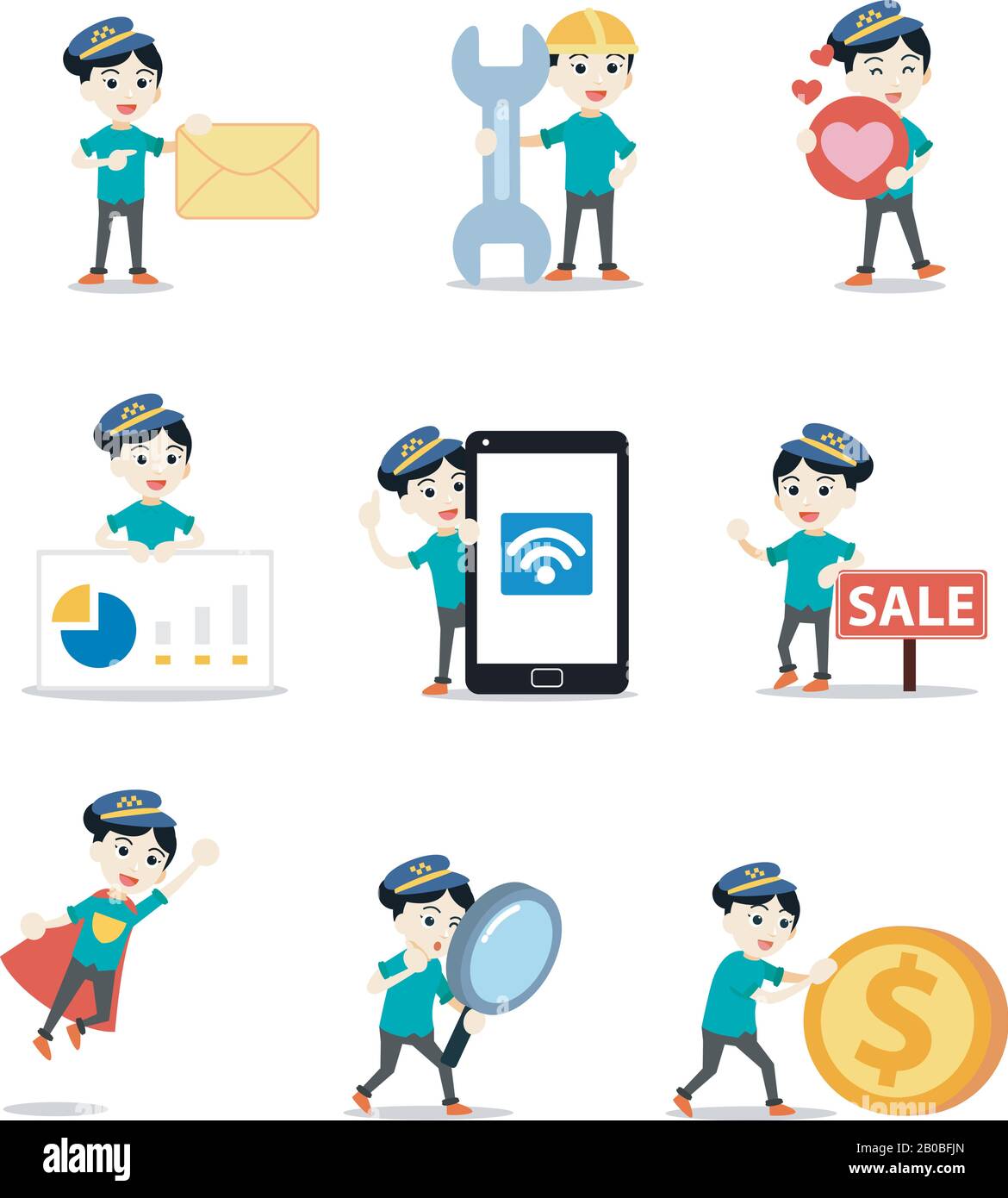 Woman driver uniform Stock Vector Images - Alamy