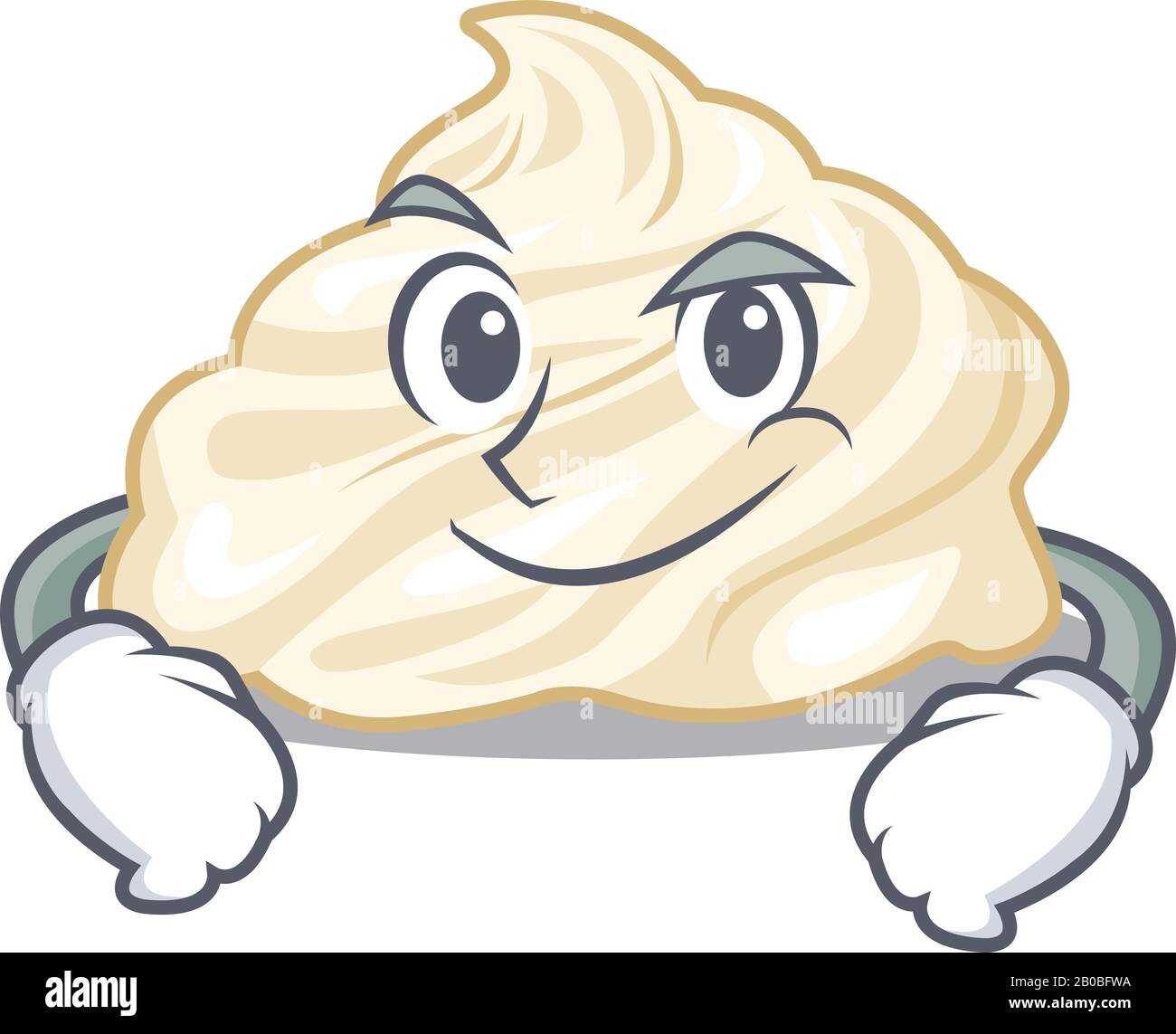 Cool whipped cream mascot character with Smirking face Stock Vector ...