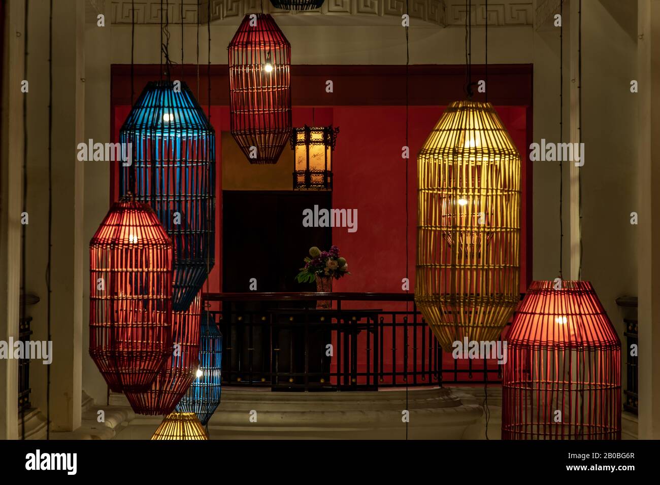 Bangkok, Thailand - Feb 16, 2020 : Traditional Chinese Bamboo Hanging ...