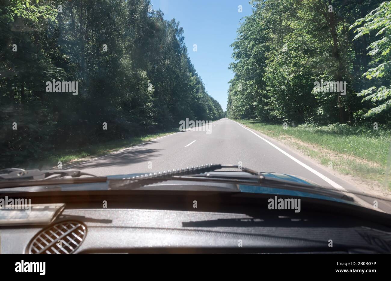 Views of the highway from the car window Stock Photo - Alamy