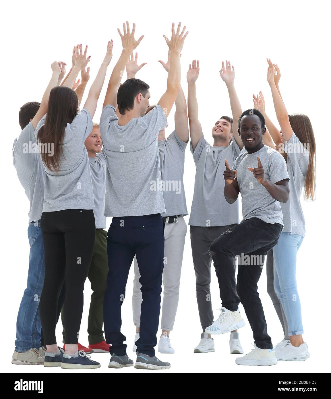 group of diverse young people standing together Stock Photo - Alamy
