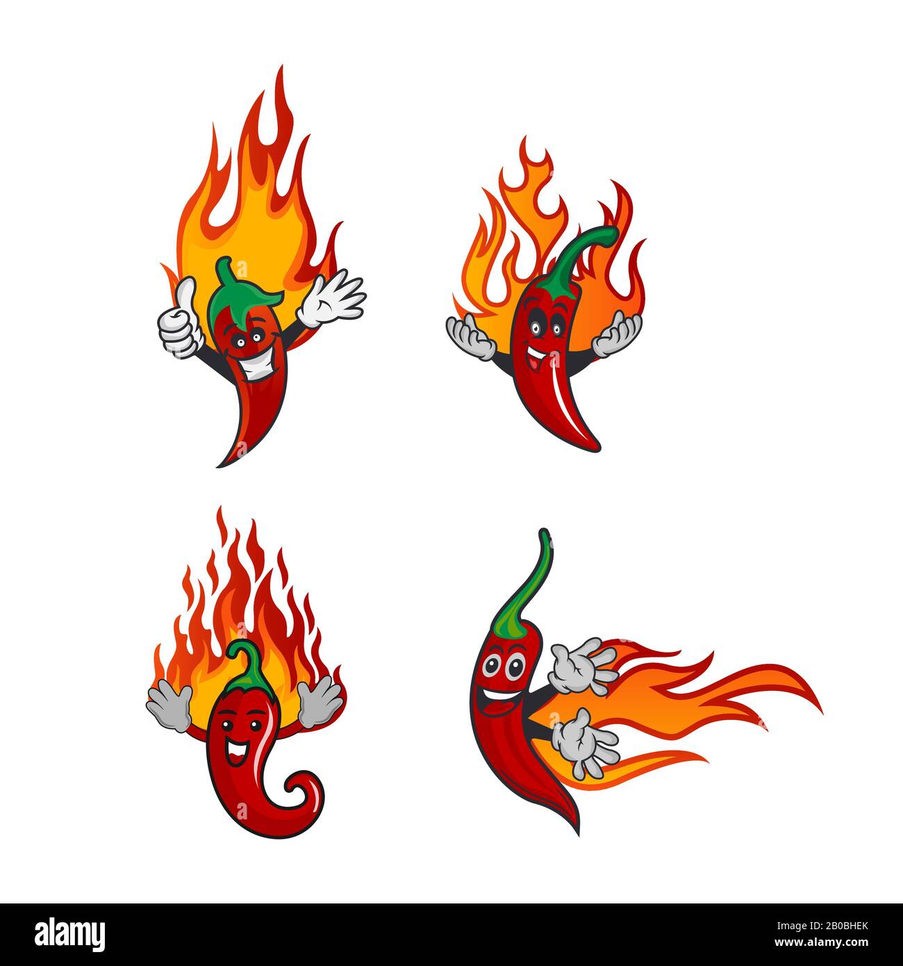 Red hot spicy thai chili Stock Vector Images - Alamy