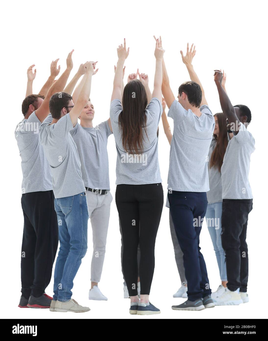 group of diverse young people standing together Stock Photo - Alamy