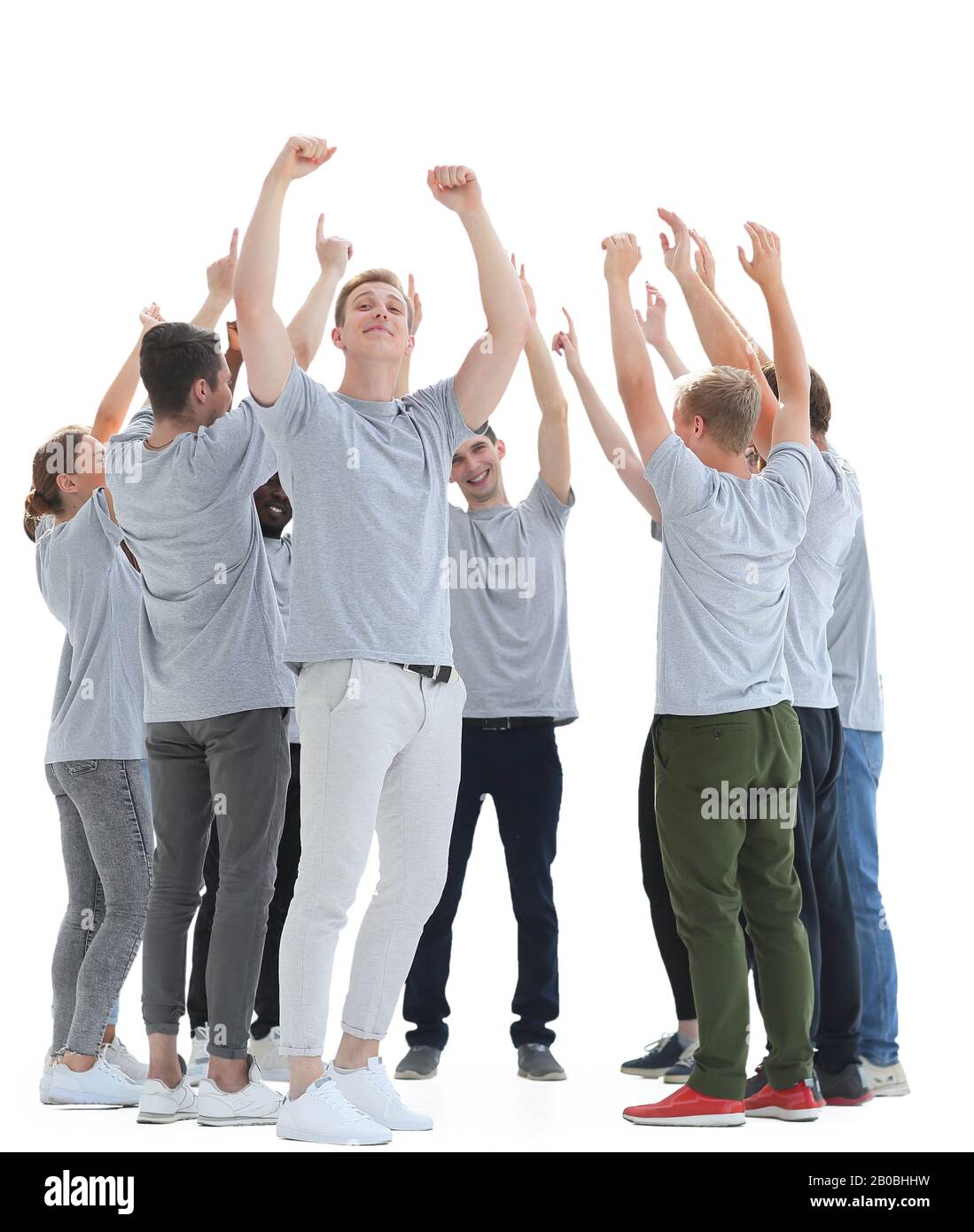 group of diverse young people showing their unity Stock Photo - Alamy