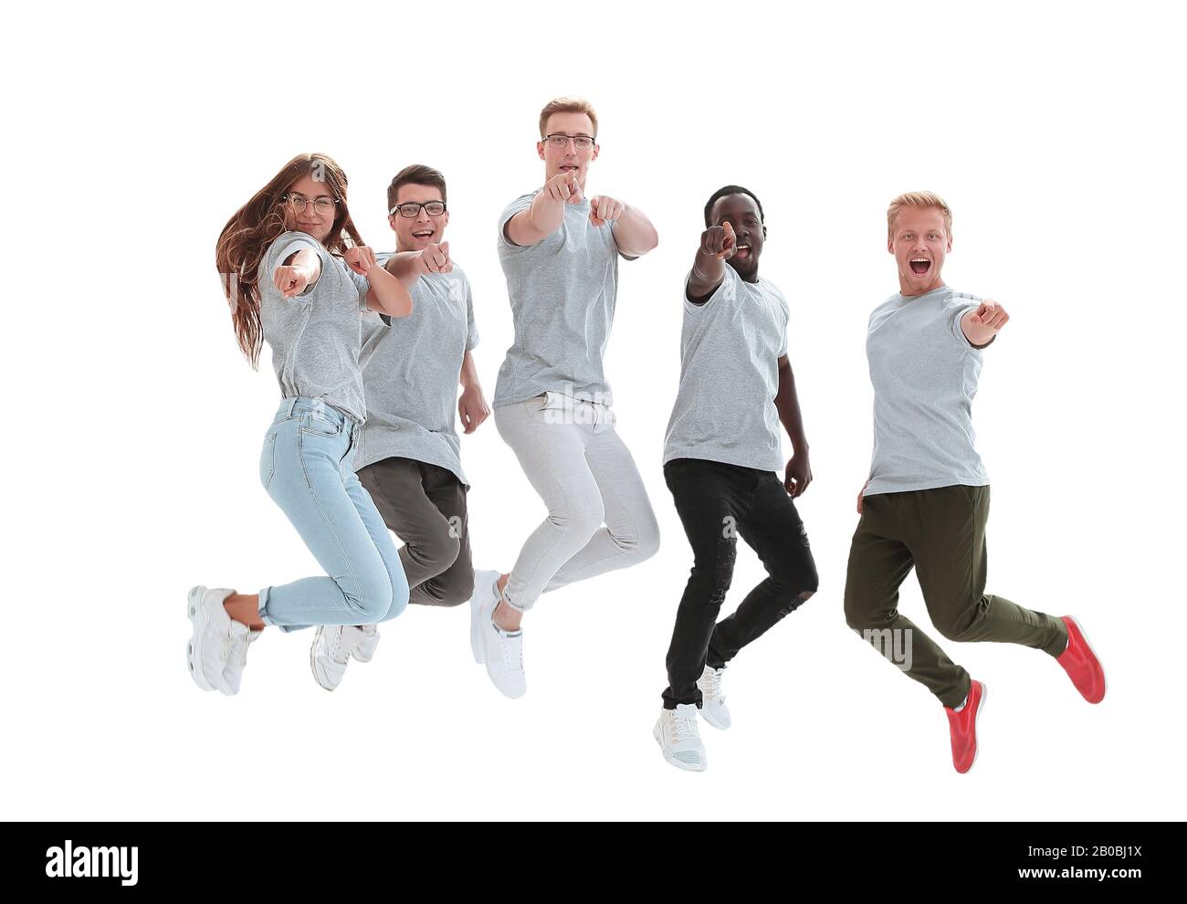 in full growth. a group of happy dynamic young people Stock Photo - Alamy