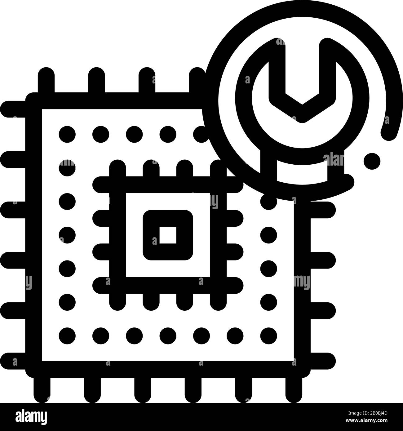 Chip Repair Icon Vector Outline Illustration Stock Vector Image & Art ...