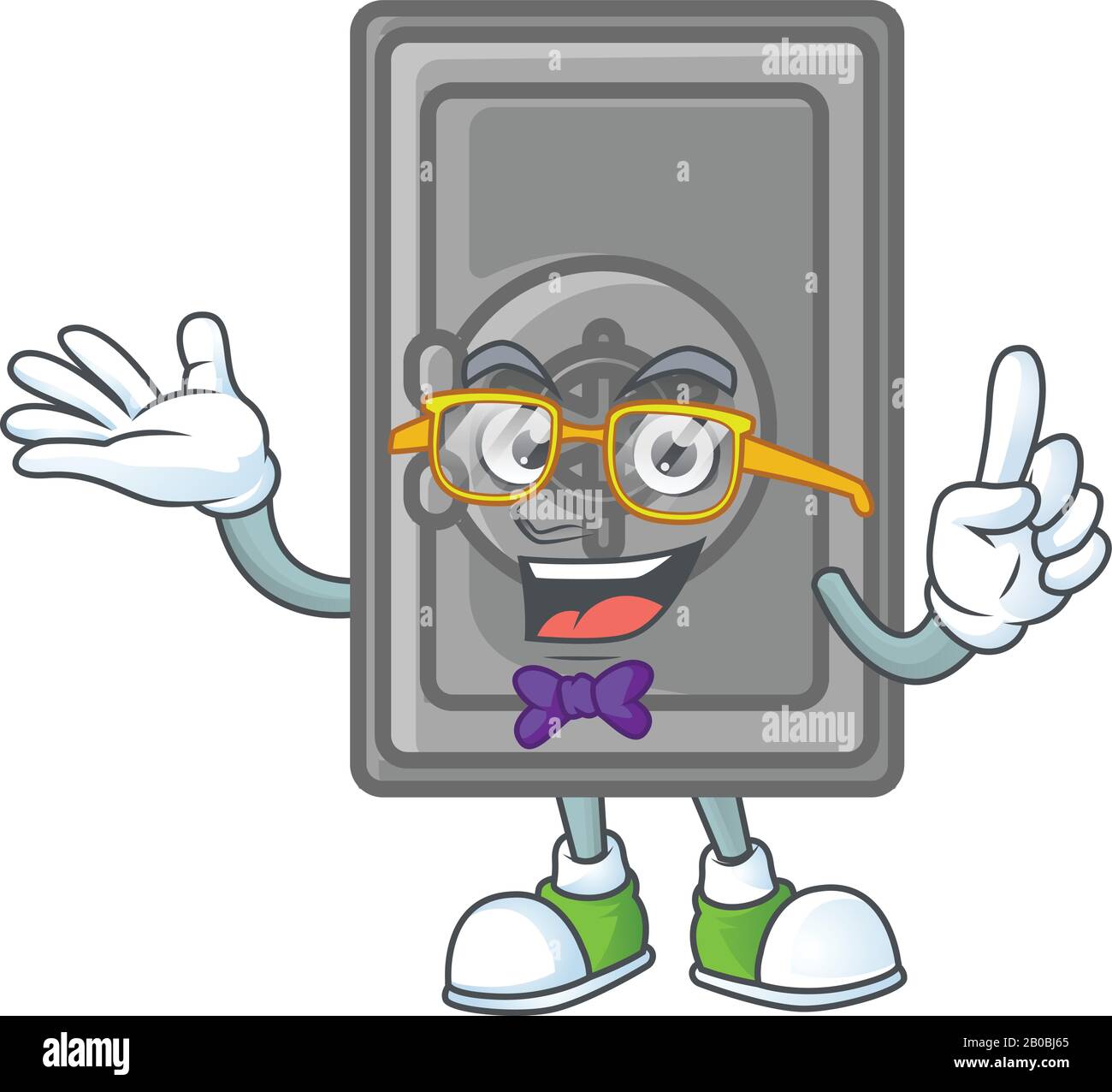 The Geek character of security box closed mascot design Stock Vector ...