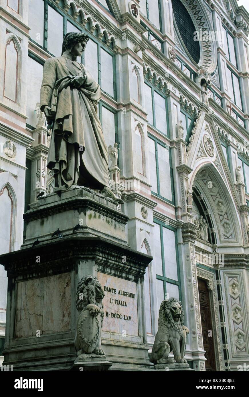 ITALY, FLORENCE, SANTA CROCE CHURCH, STATUE OF DANTE Stock Photo - Alamy