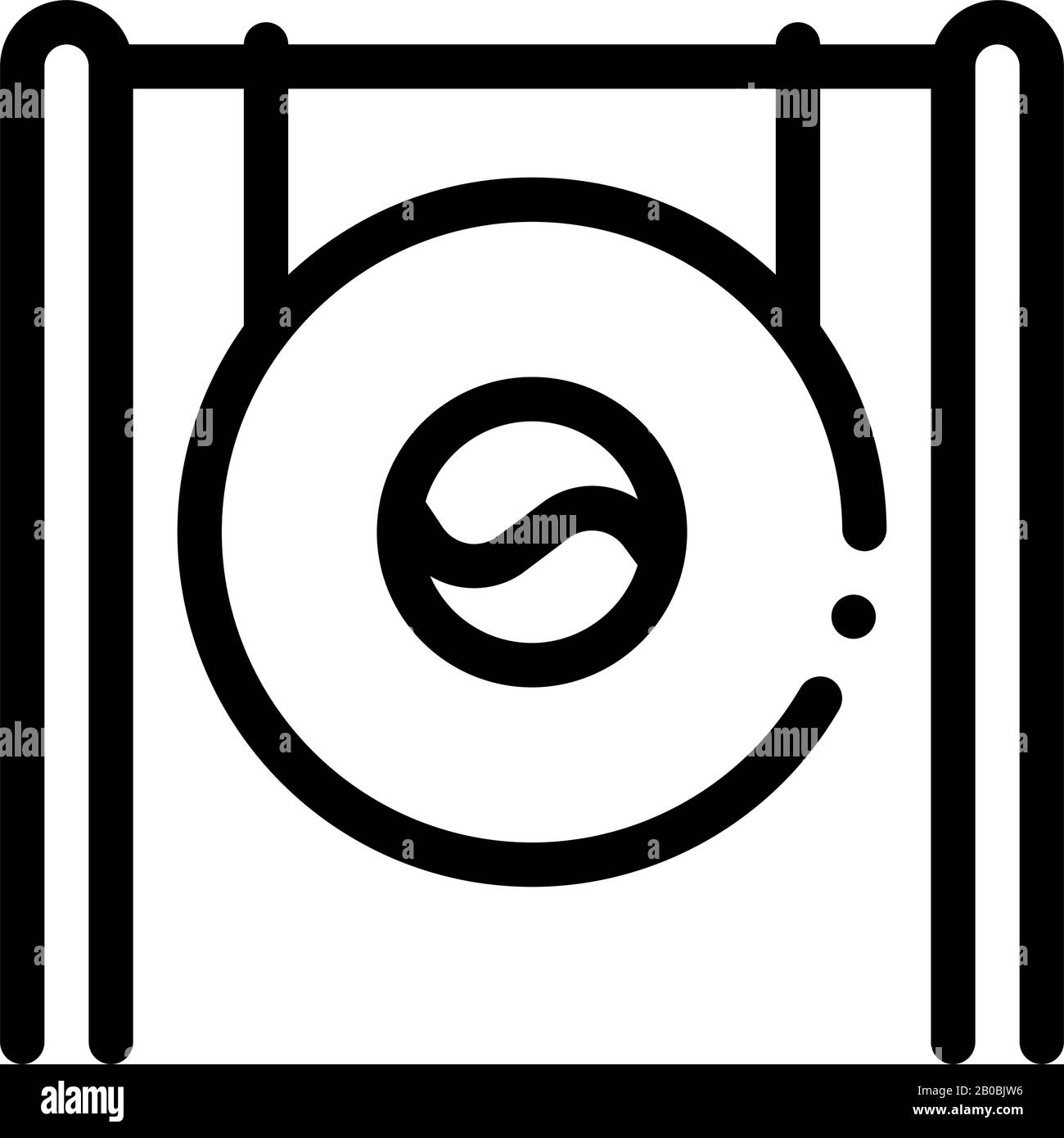 South Korea Gong Icon Vector Outline Illustration Stock Vector Image ...