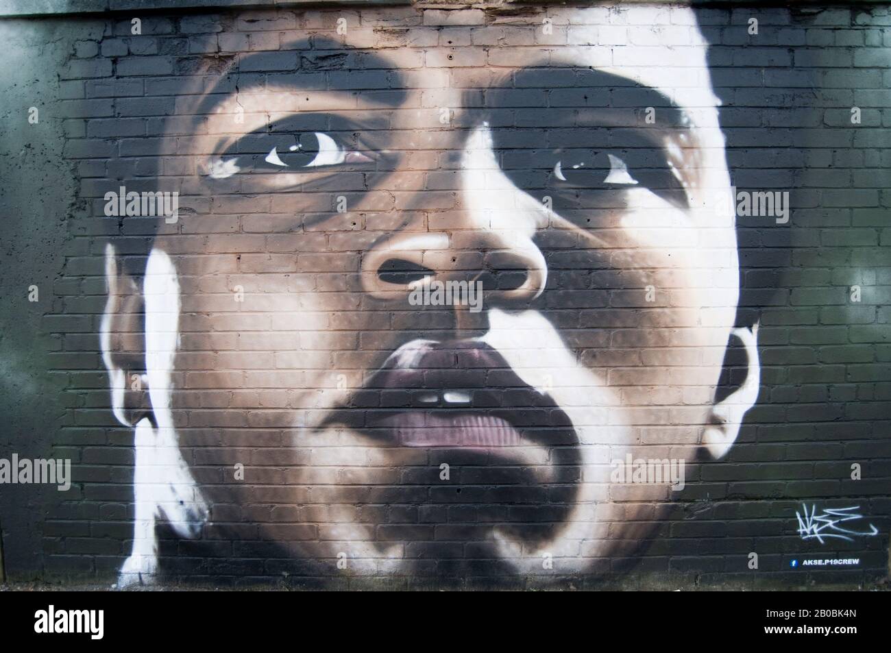 Muhammad Ali Street Art In Digbeth Birmingham City Centre England UK ...