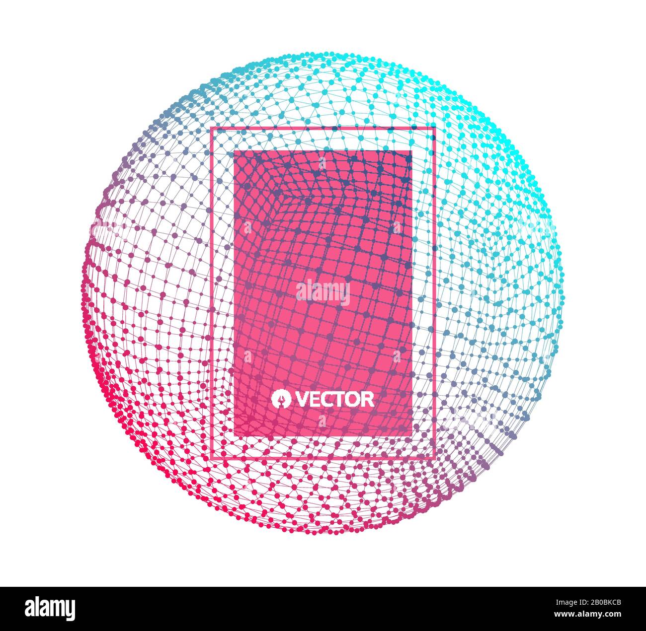 3d sphere with global line connections Stock Vector Images - Alamy