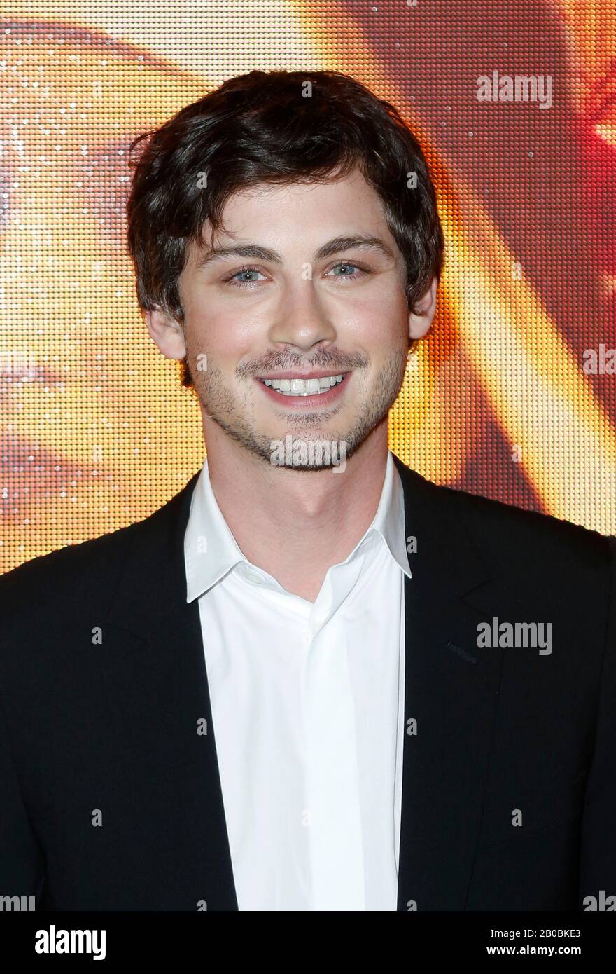 Los Angeles, USA. 19th Feb, 2020. Logan Lerman walking the red carpet ...