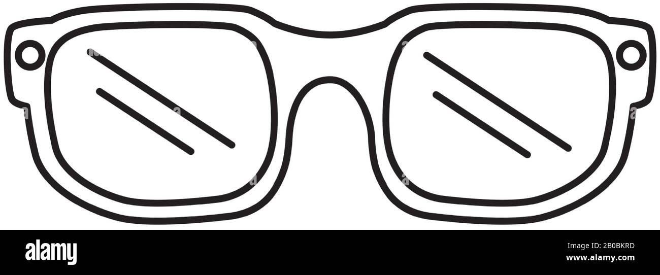 cute eyeglasses vision optical line style icon Stock Vector Image & Art ...