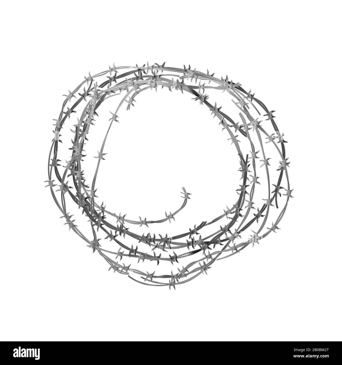 Glossy realistic hank of metal barbed wire on white Stock Vector Image ...