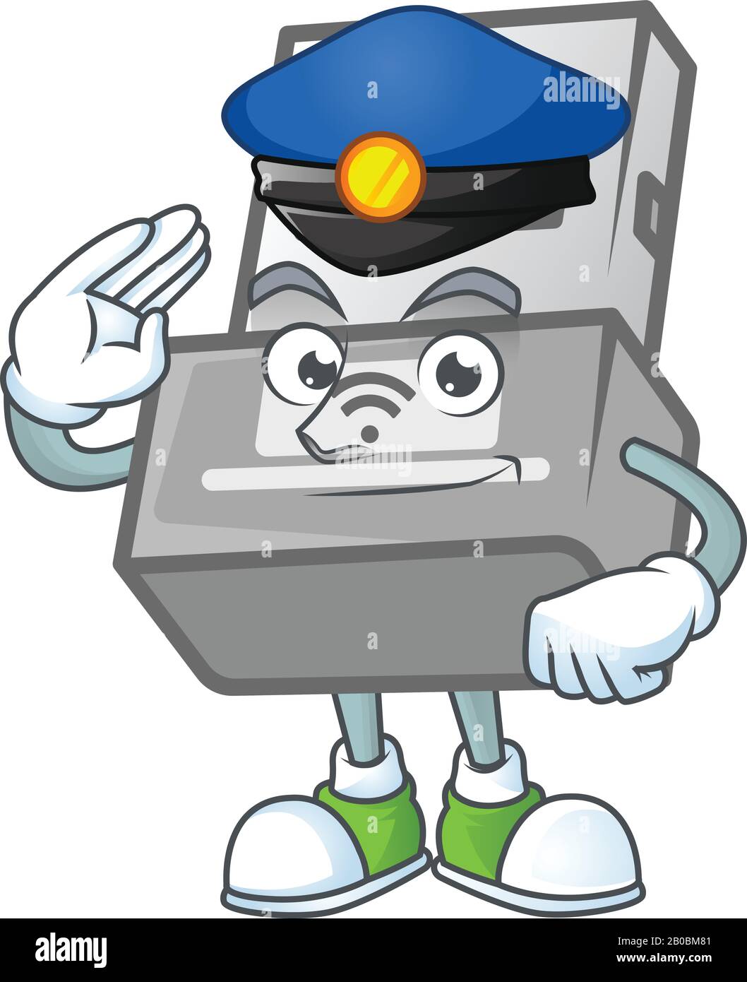 A character design of USB wireless adapter working as a Police officer ...