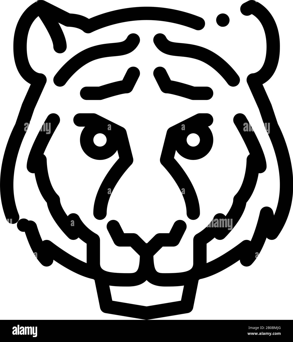 Tiger Animal Icon Vector Outline Illustration Stock Vector Image & Art ...