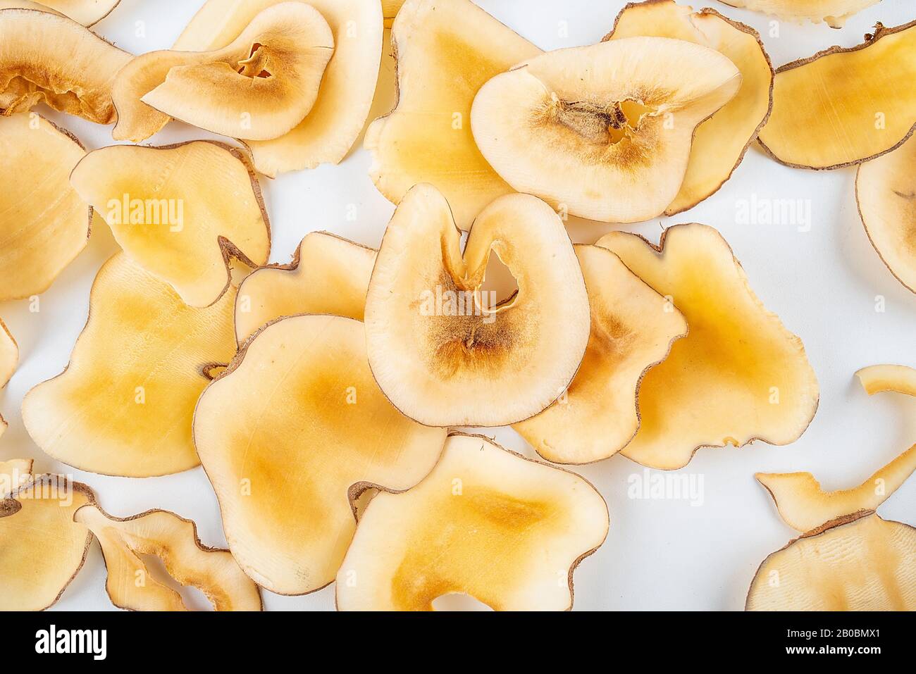 Seafood dried snails on white background Stock Photo - Alamy