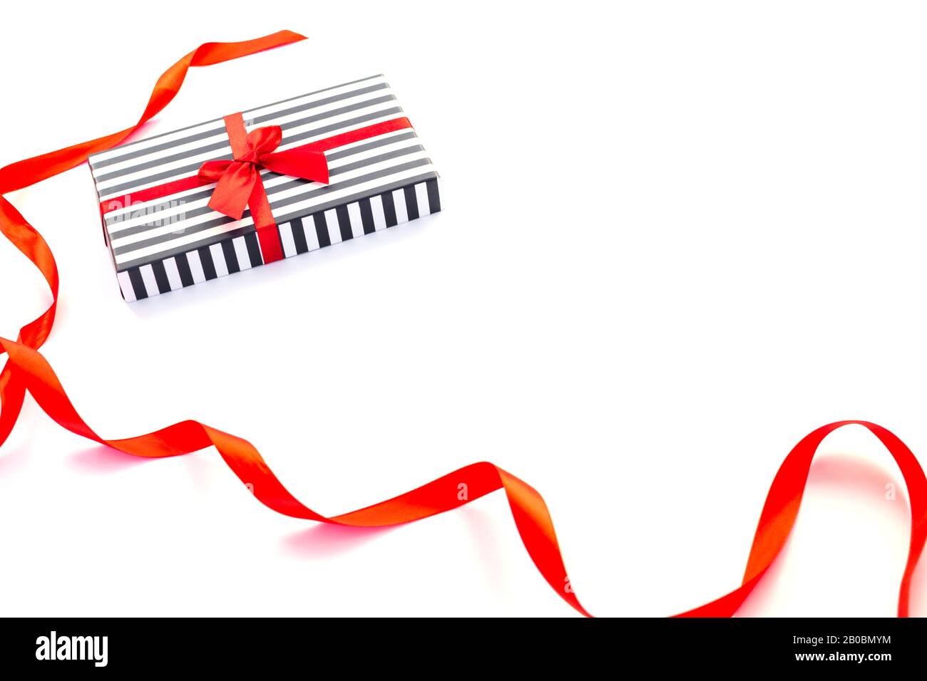 Striped white red gift box hi-res stock photography and images - Alamy