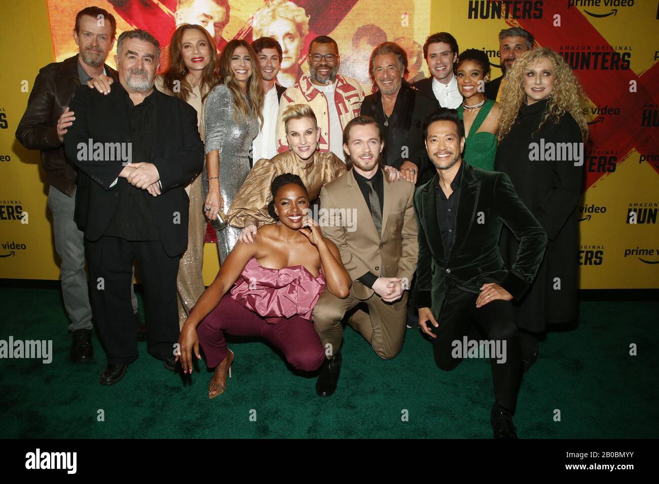 19 February 2020 - Los Angeles, California - Cast and crew of 'Hunters ...