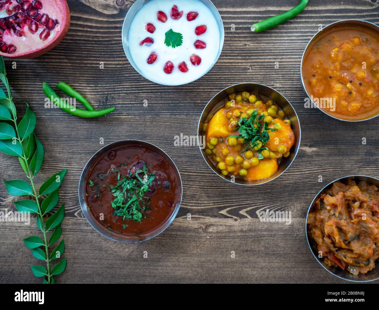 Traditional indian cuisine vegetarian thali hi-res stock photography ...