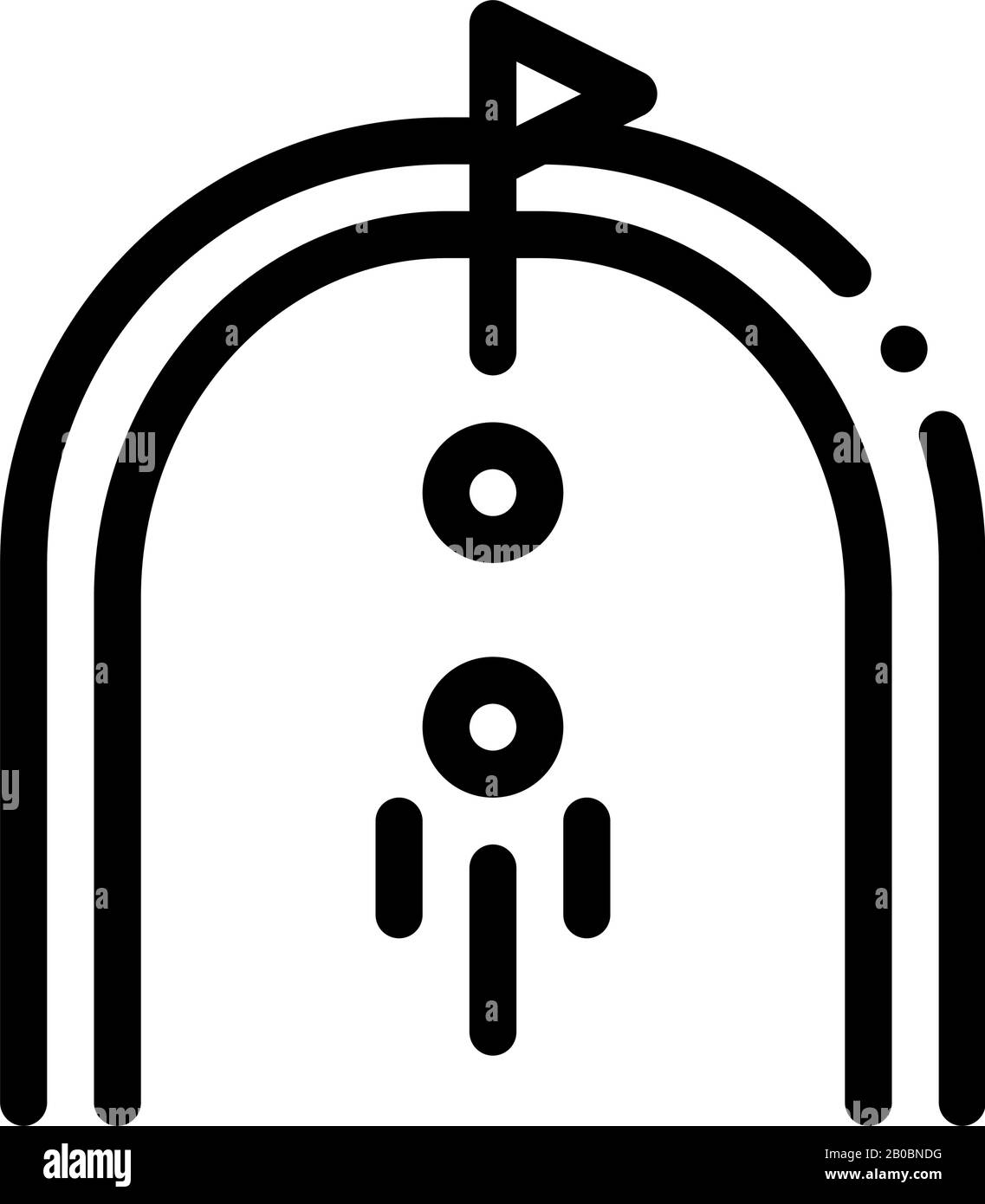 Golf Field Icon Vector Outline Illustration Stock Vector Image & Art ...