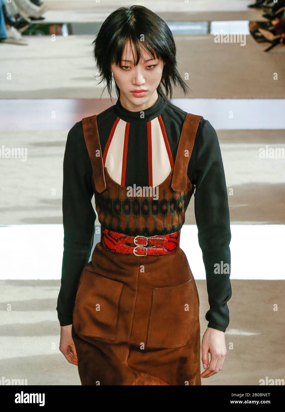 New York, New York - February 08, 2020: Sora Choi walks the runway at ...