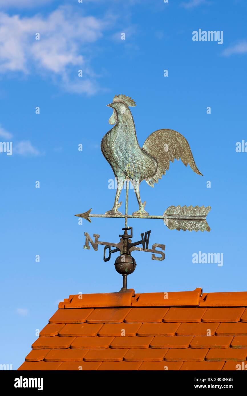 Weathercock with compass rose, Bavaria, Germany Stock Photo - Alamy