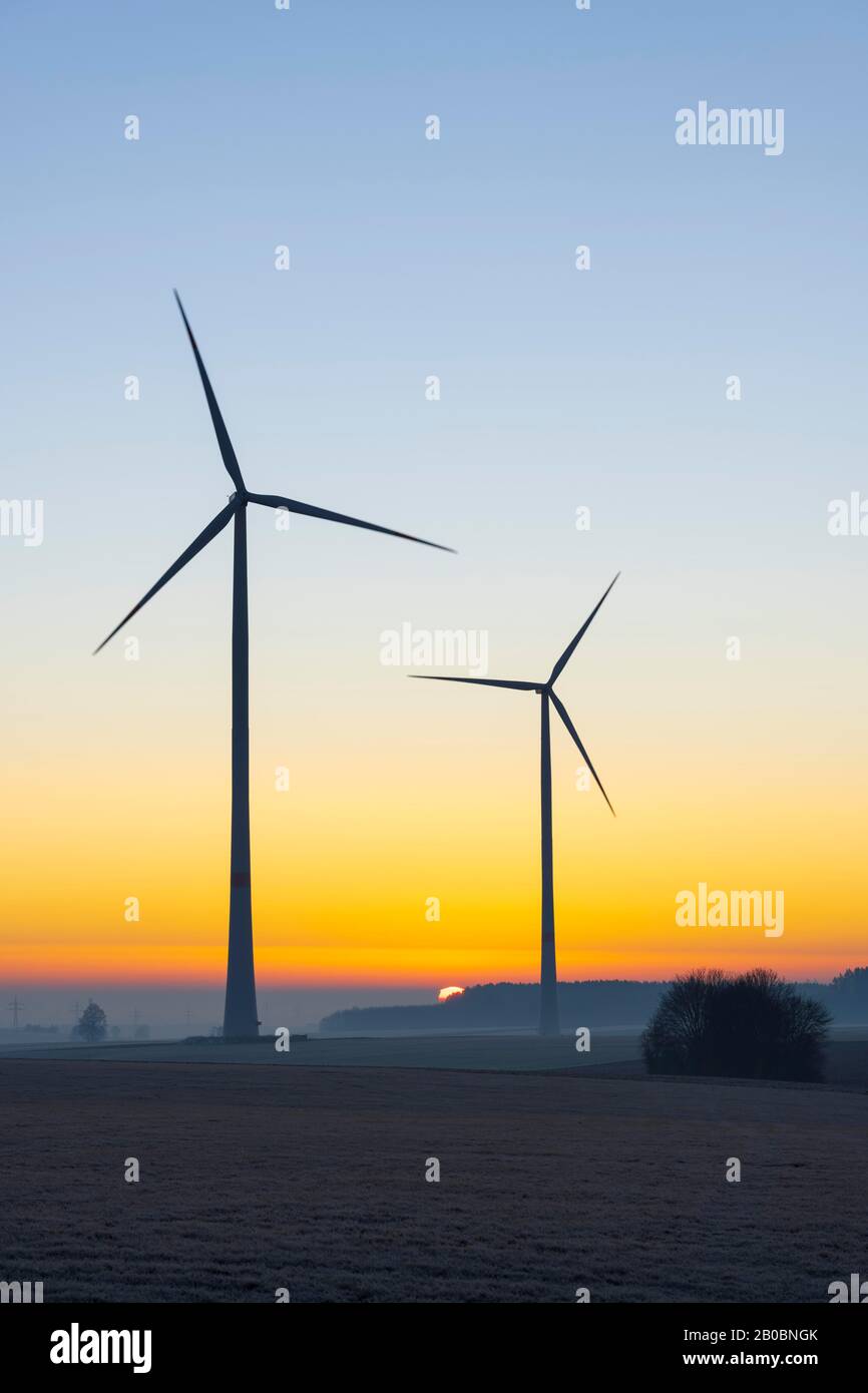 Wind power plant, wind turbines, Baden-Wuerttemberg, Germany Stock ...