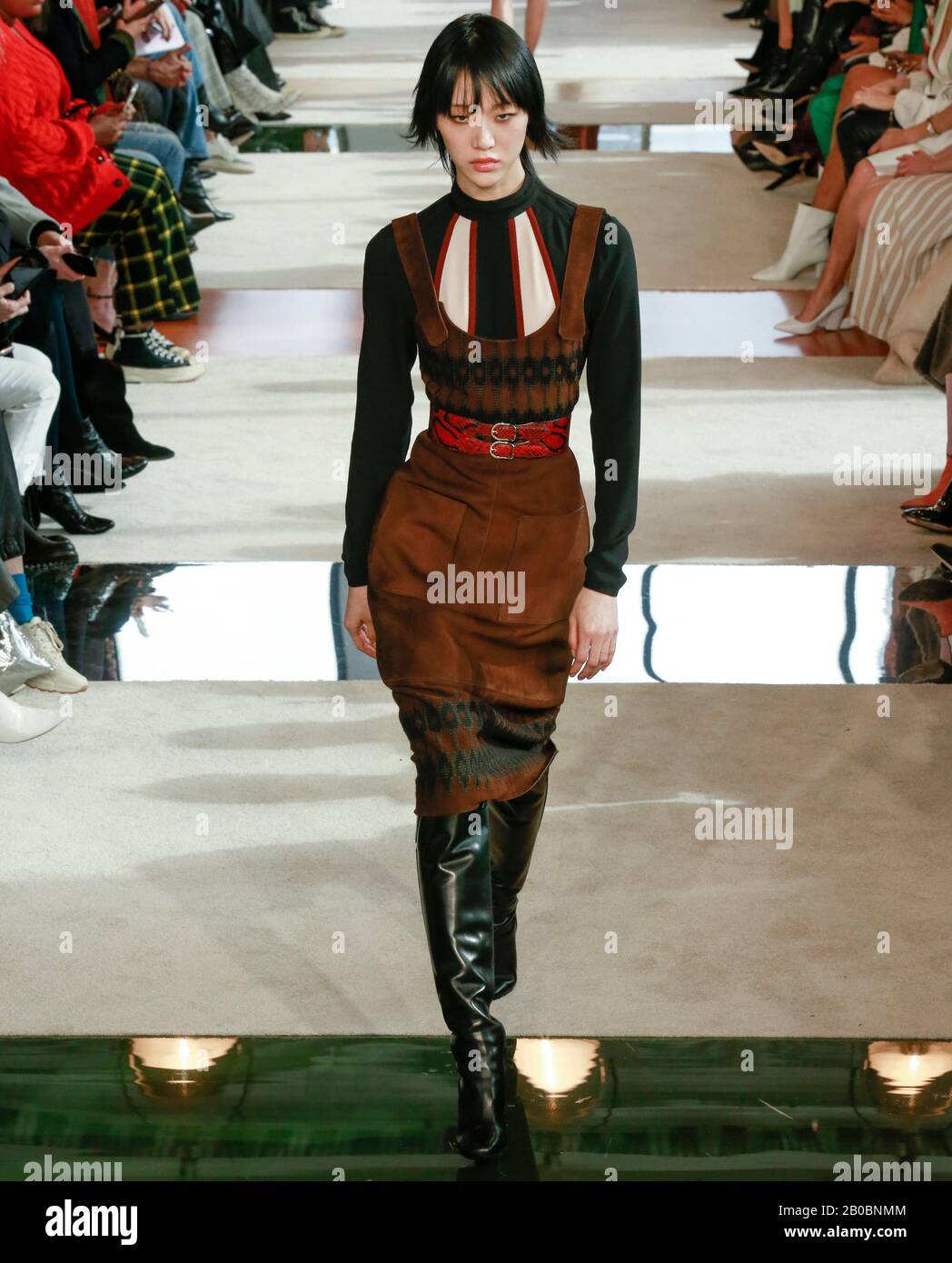 New York, New York - February 08, 2020: Sora Choi walks the runway at ...