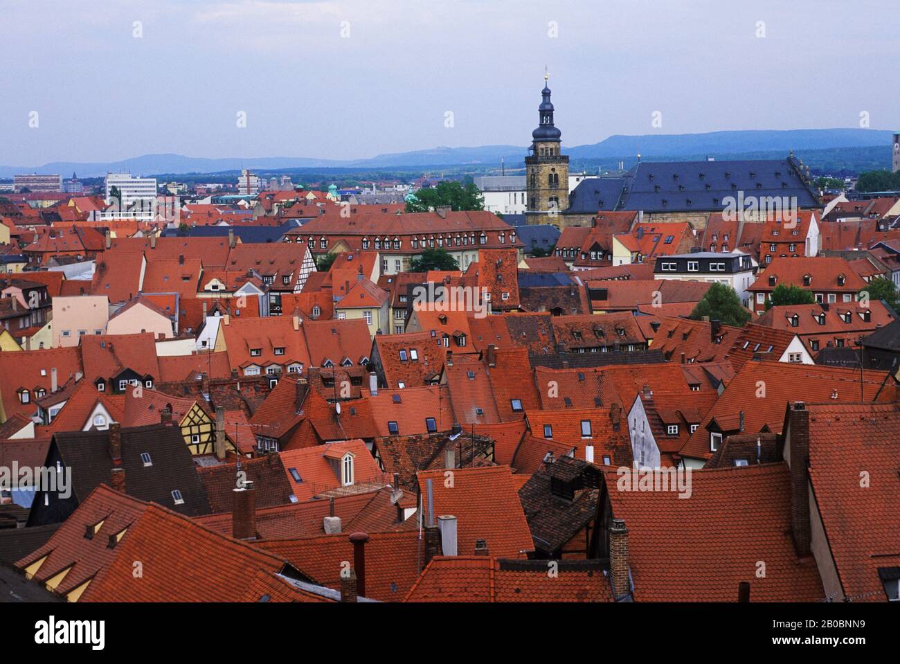 GERMANY, BAMBERG, UNESCO WORLD HERITAGE SITE, OVERVIEW OF TOWN Stock ...