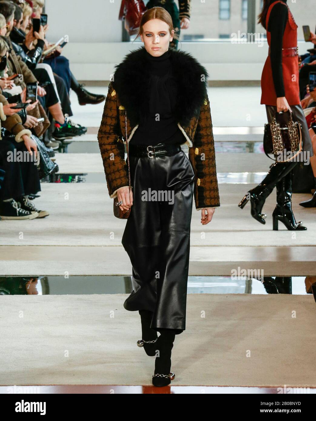 New York, New York - February 08, 2020: Sarah Dahl walks the runway at ...