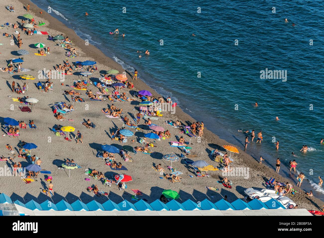 Aerial view of the beach of Salerno, Campania, Italy Stock Photo - Alamy