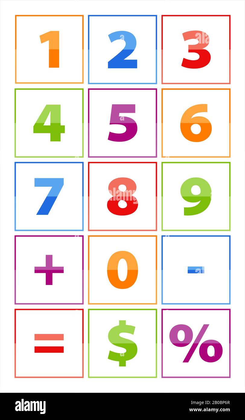 Numbers in frame Cut Out Stock Images & Pictures - Alamy