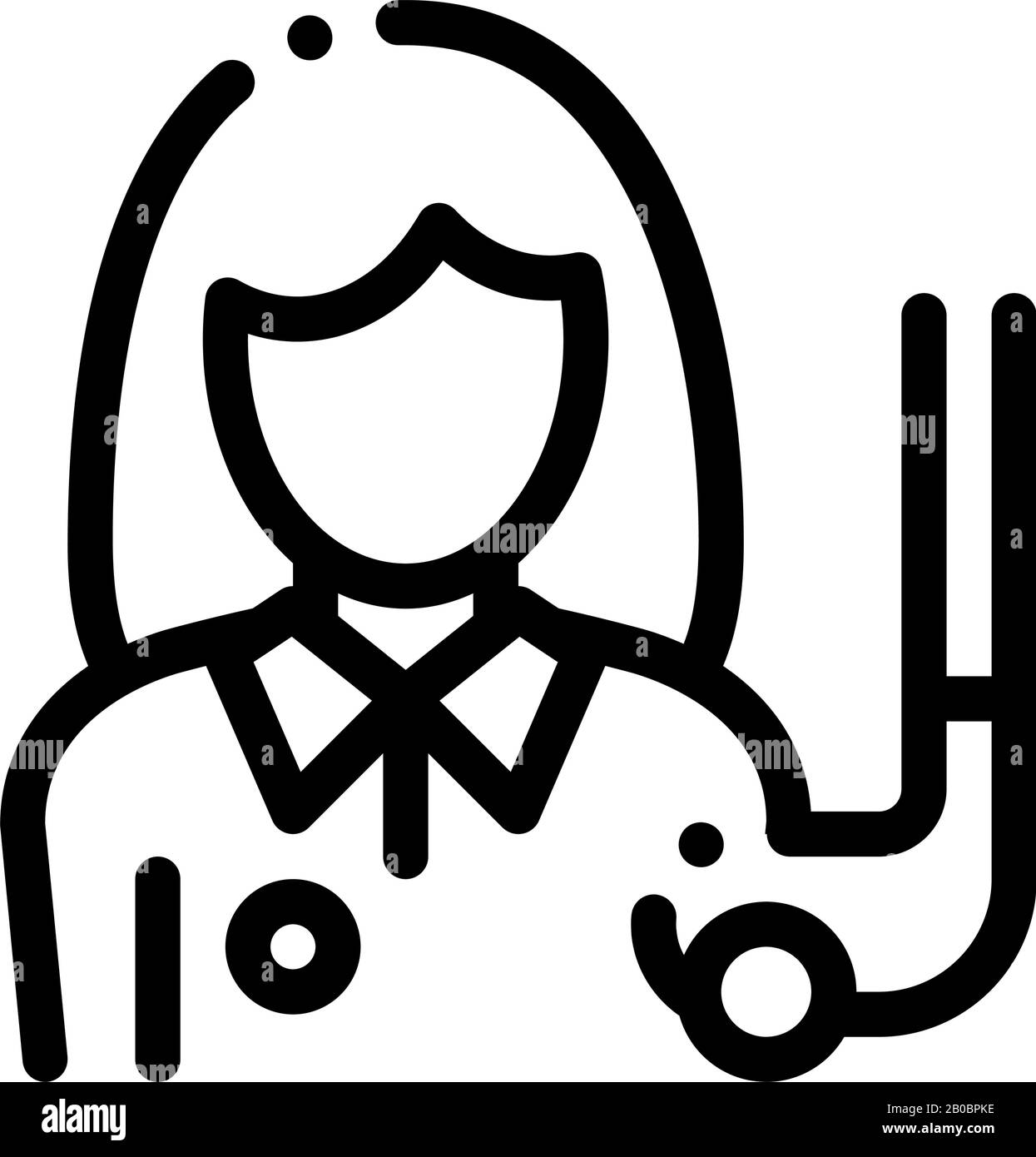 Woman Golf Player Icon Vector Outline Illustration Stock Vector Image ...