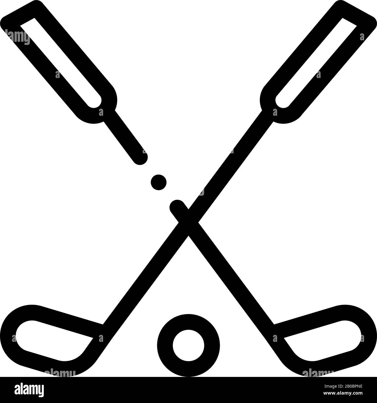 Golf Putters Ball Icon Vector Outline Illustration Stock Vector Image ...