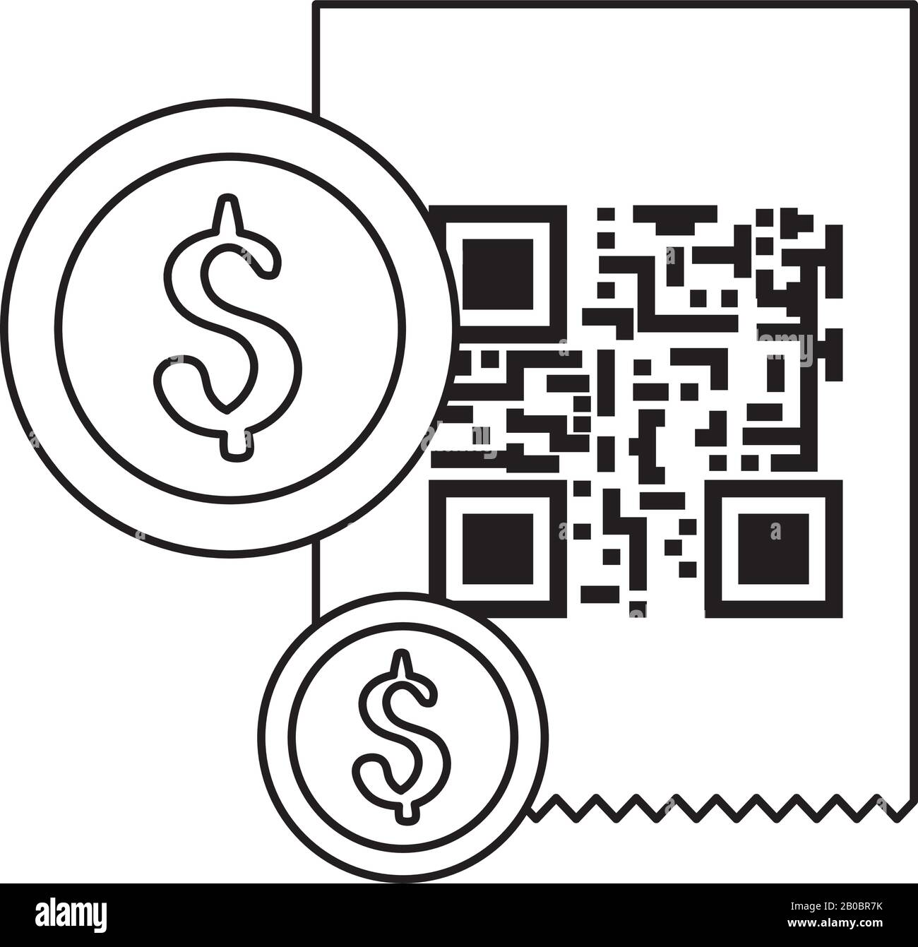 classic qr code with coins isolated icon Stock Vector Image & Art - Alamy
