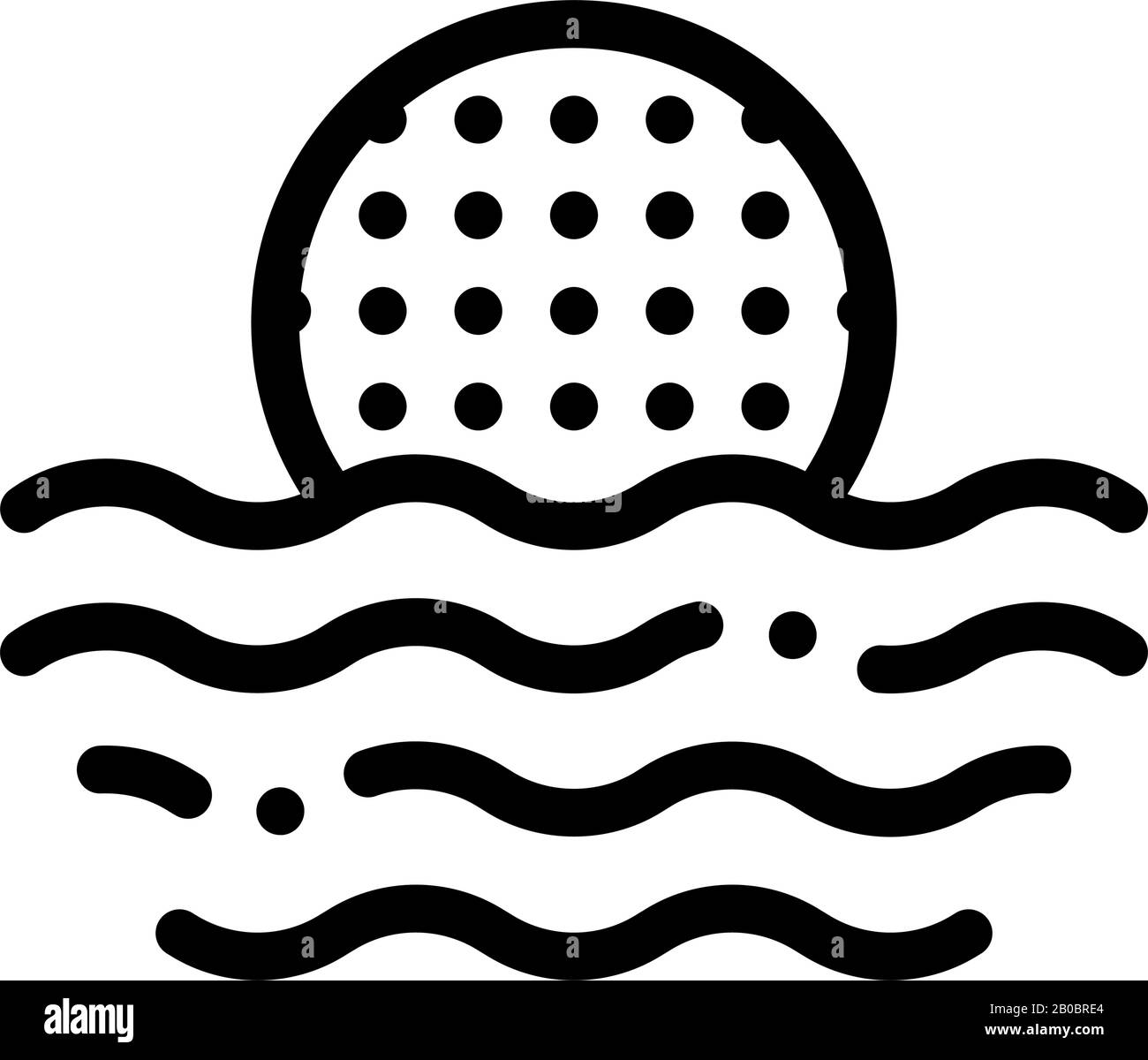Ball On Water Icon Vector Outline Illustration Stock Vector Image & Art ...